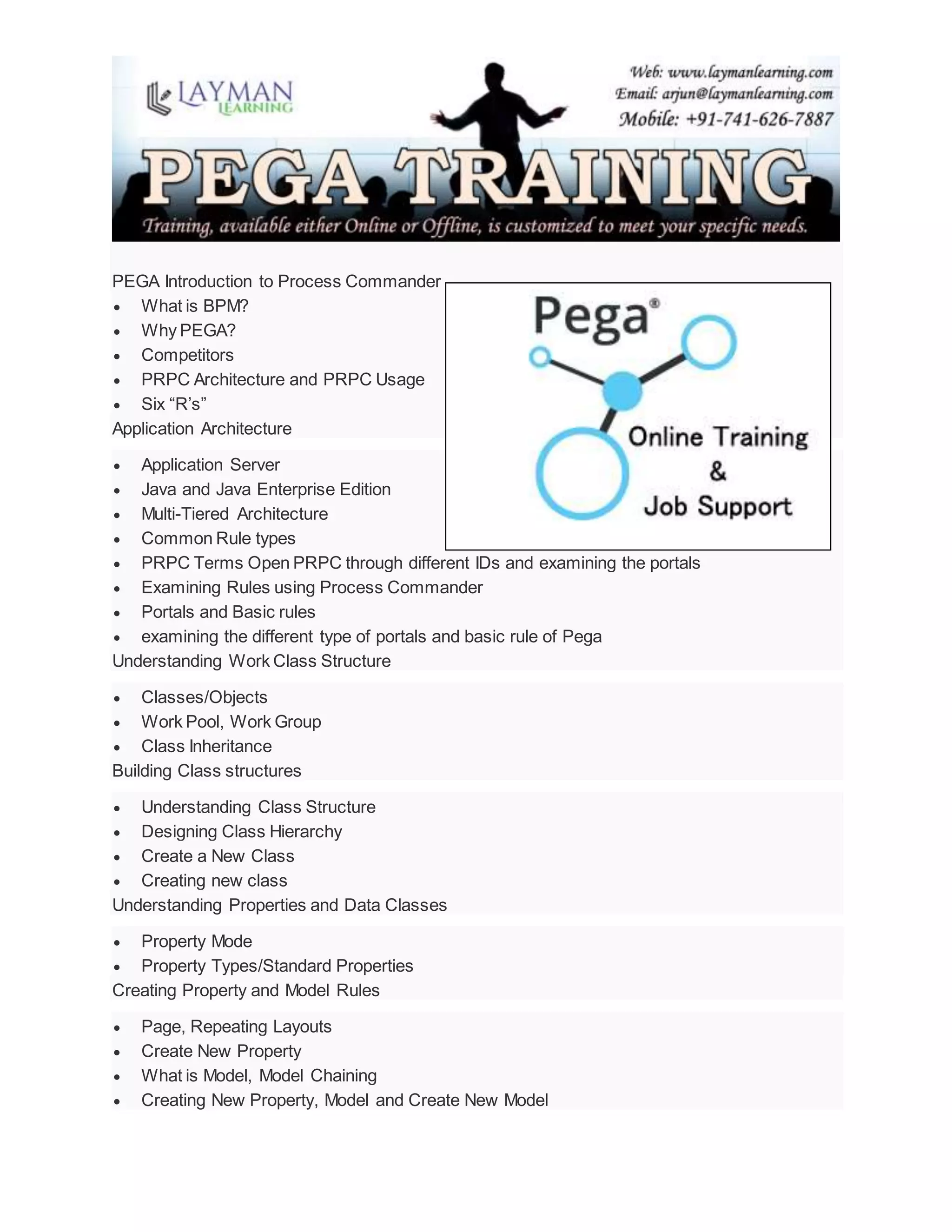 Pega training layman learning - call +91-741-626-7887 | PDF