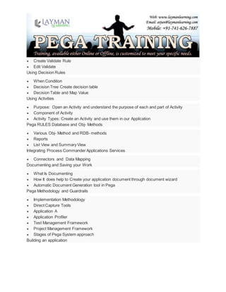 Pega training layman learning - call +91-741-626-7887 | PDF