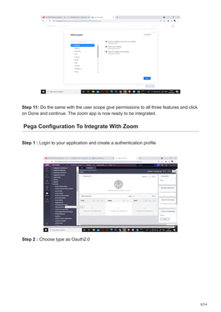 How to create Zoom Meet with Pega | PDF