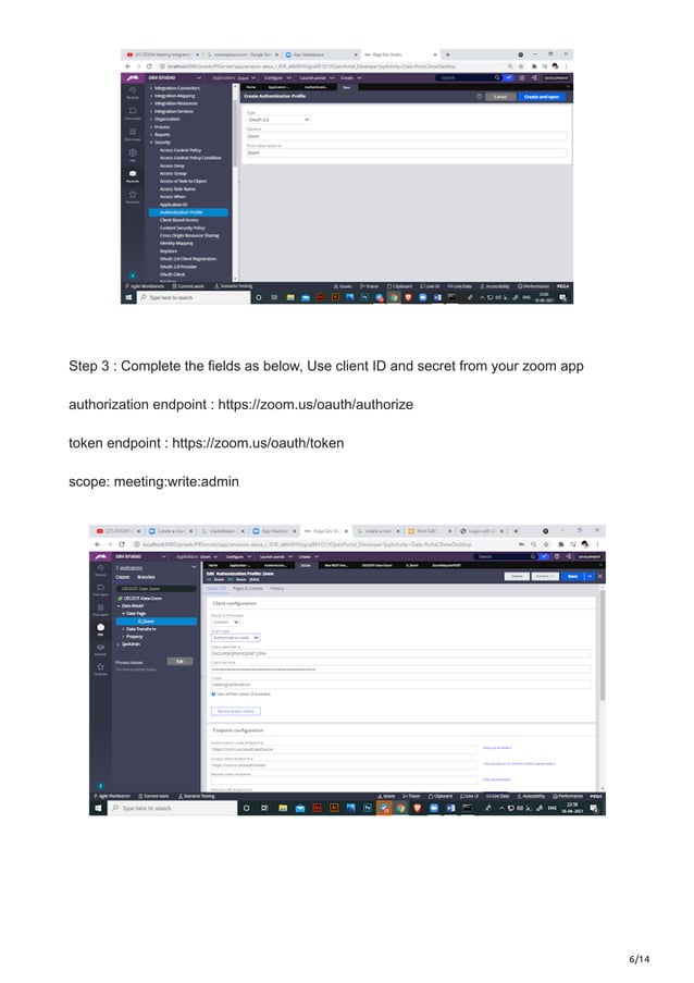 How to create Zoom Meet with Pega | PDF