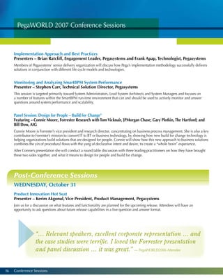 Pega world conference brochure | PDF