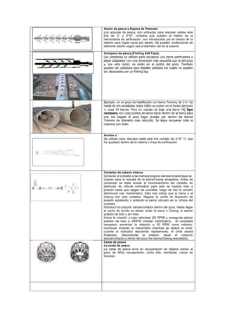 Pega y pesca_de_tuberia_de_pozo2016 | PDF