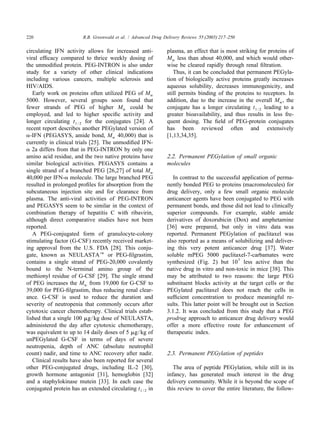 role of PEG in drug delivery and their nano formulation | PDF