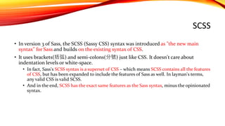 Peggy sass vs scss | PPT