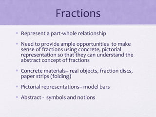 Teaching Fractions using Visuals | PPT