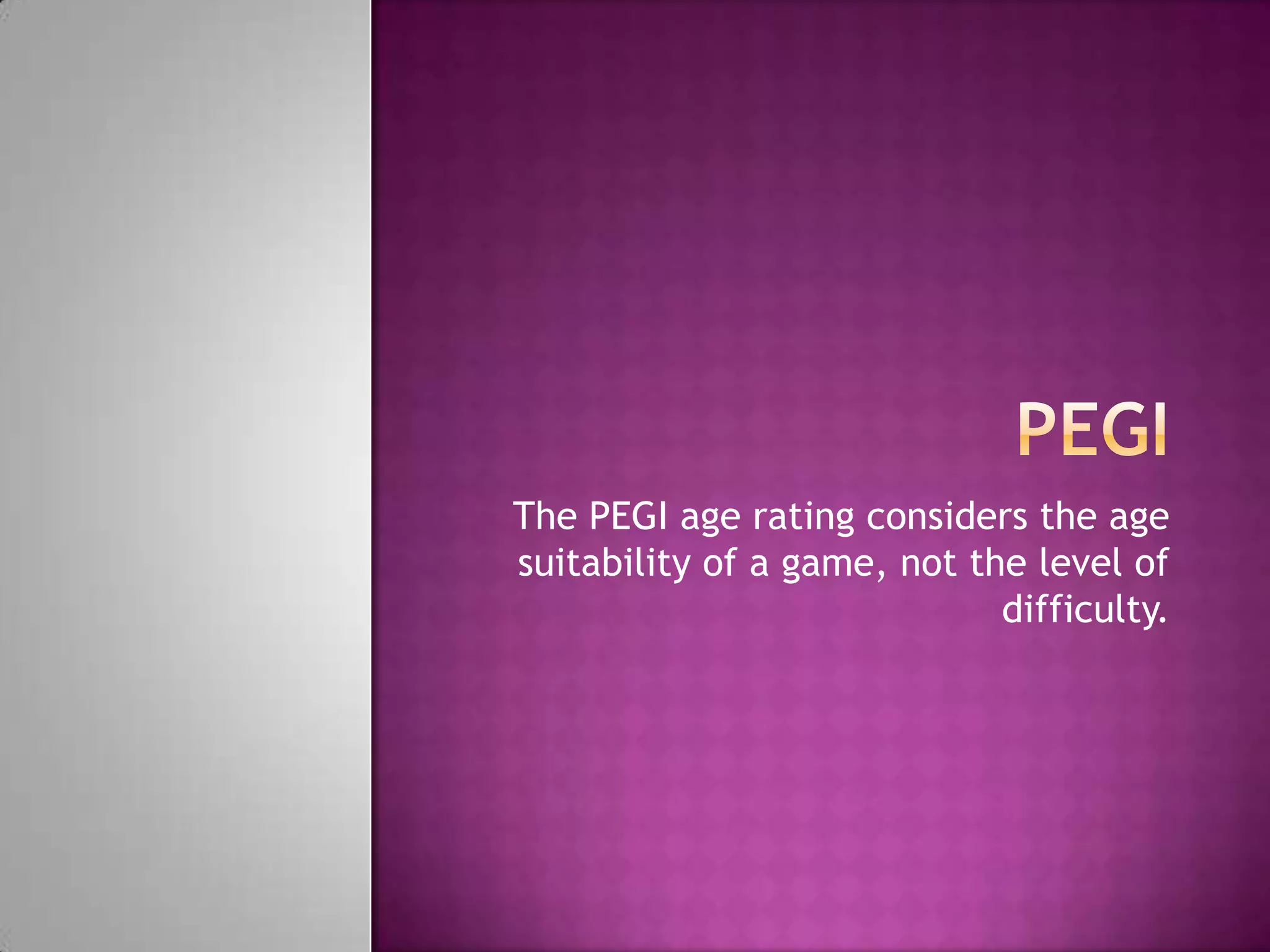 PEGI stuff | PPT