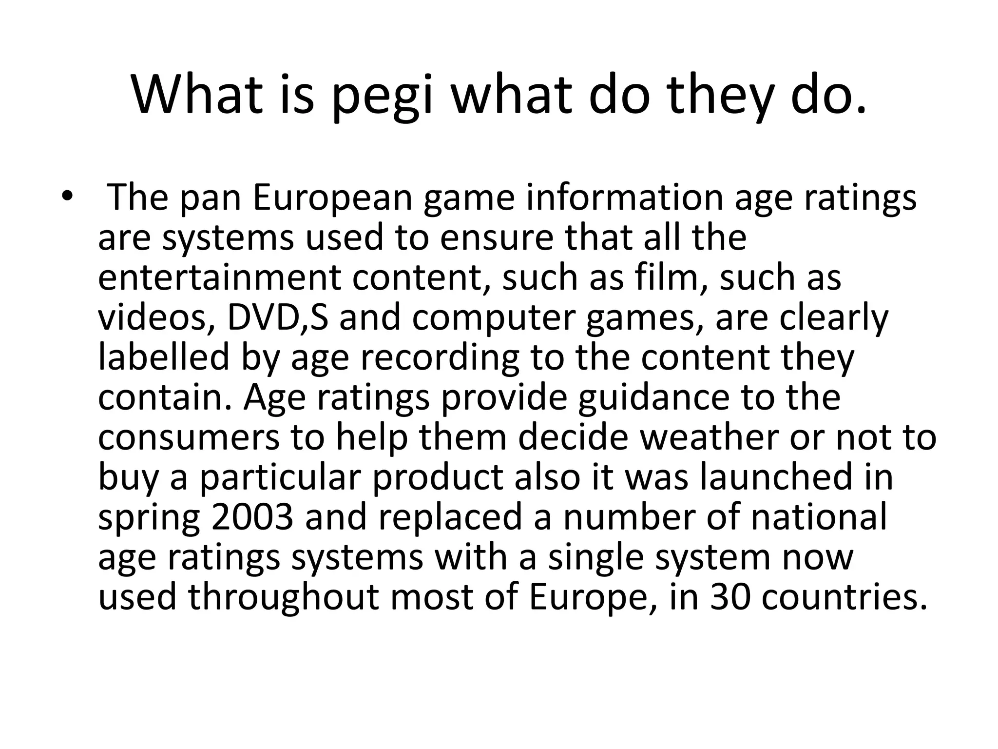 Pegi | PPT