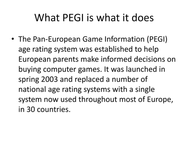 Pegi Research Task | PPT