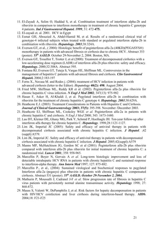 Pegintron and decompensated cirrhosis due to hcv | DOC