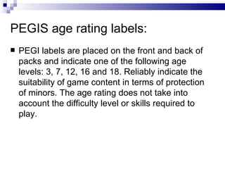 Pegi powerpoint | PPT