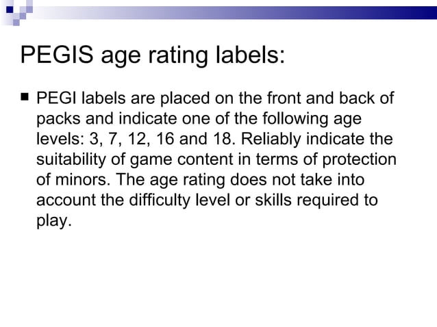 Pegi powerpoint | PPT