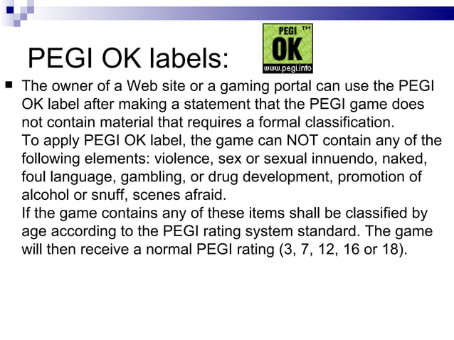 Pegi powerpoint | PPT