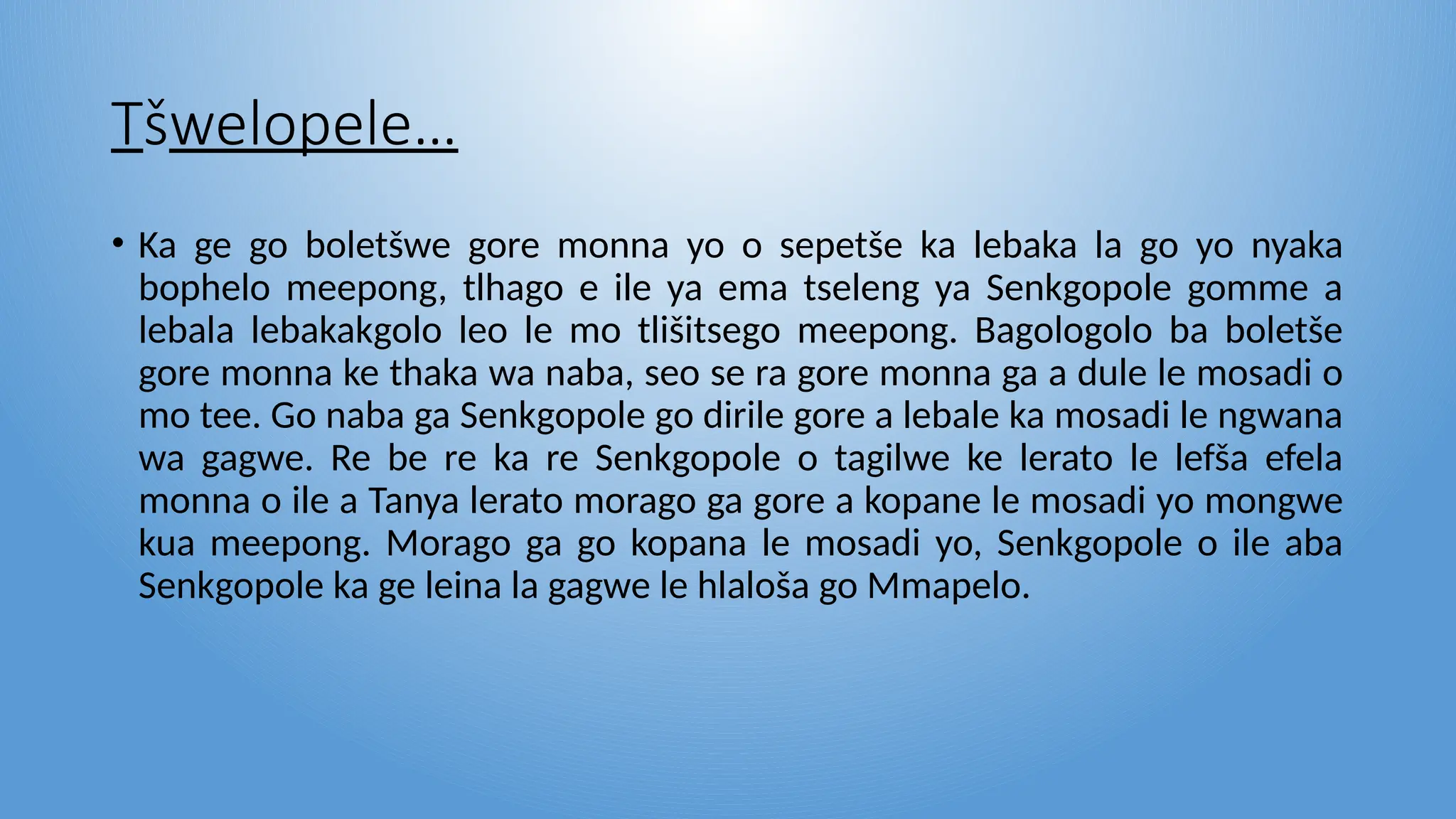 Pego ya AFT 121 e mabapi le tshekatsheko ya histori ya Kgosi Sekhukhune ...