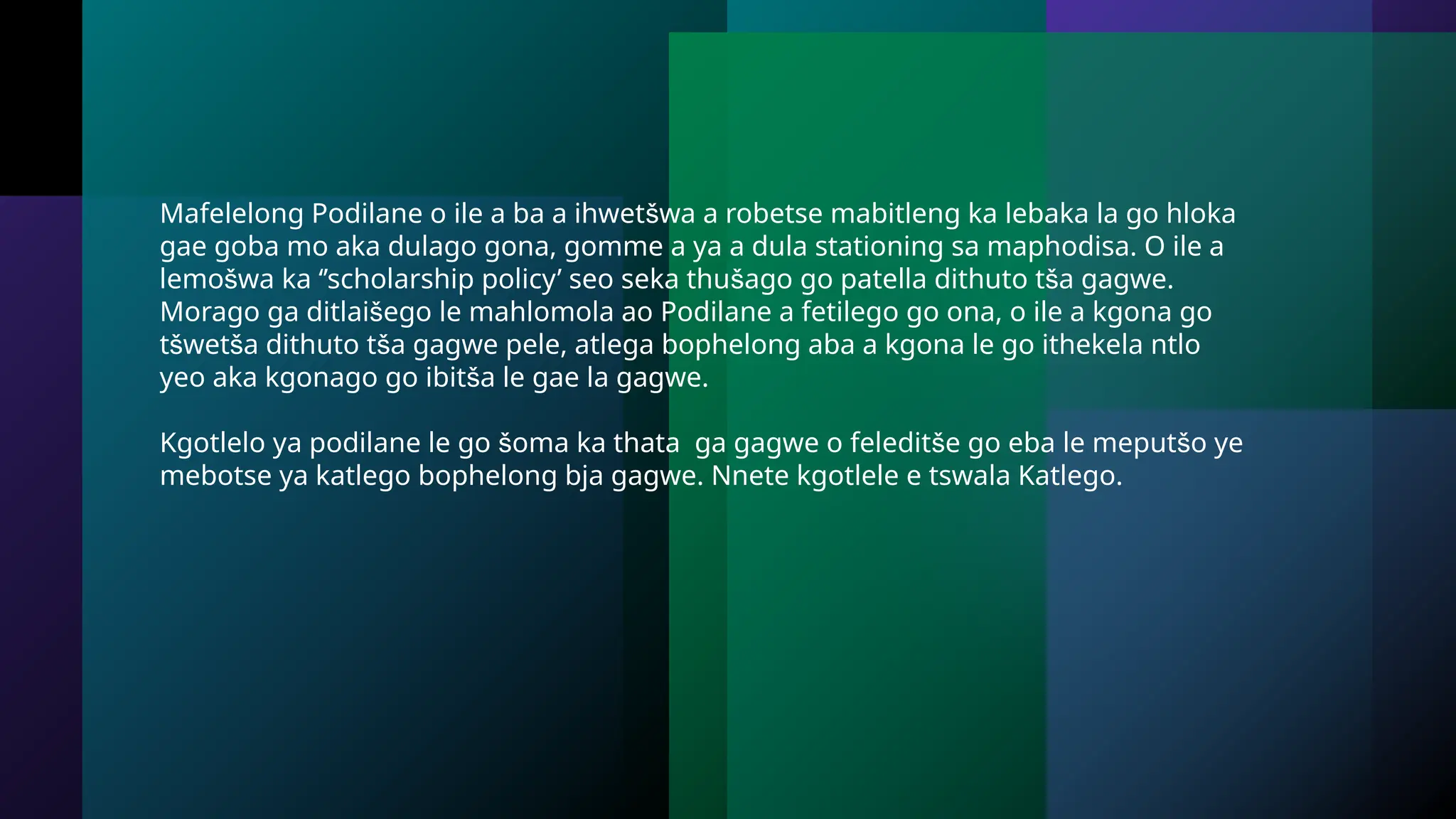 pego ya ntepa [sererwa sa podilane mankga] | PPT