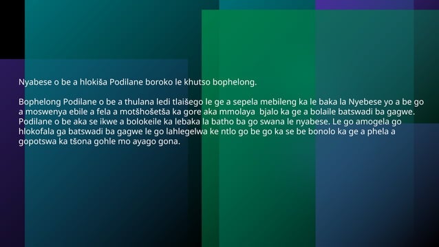 pego ya ntepa [sererwa sa podilane mankga] | PPT