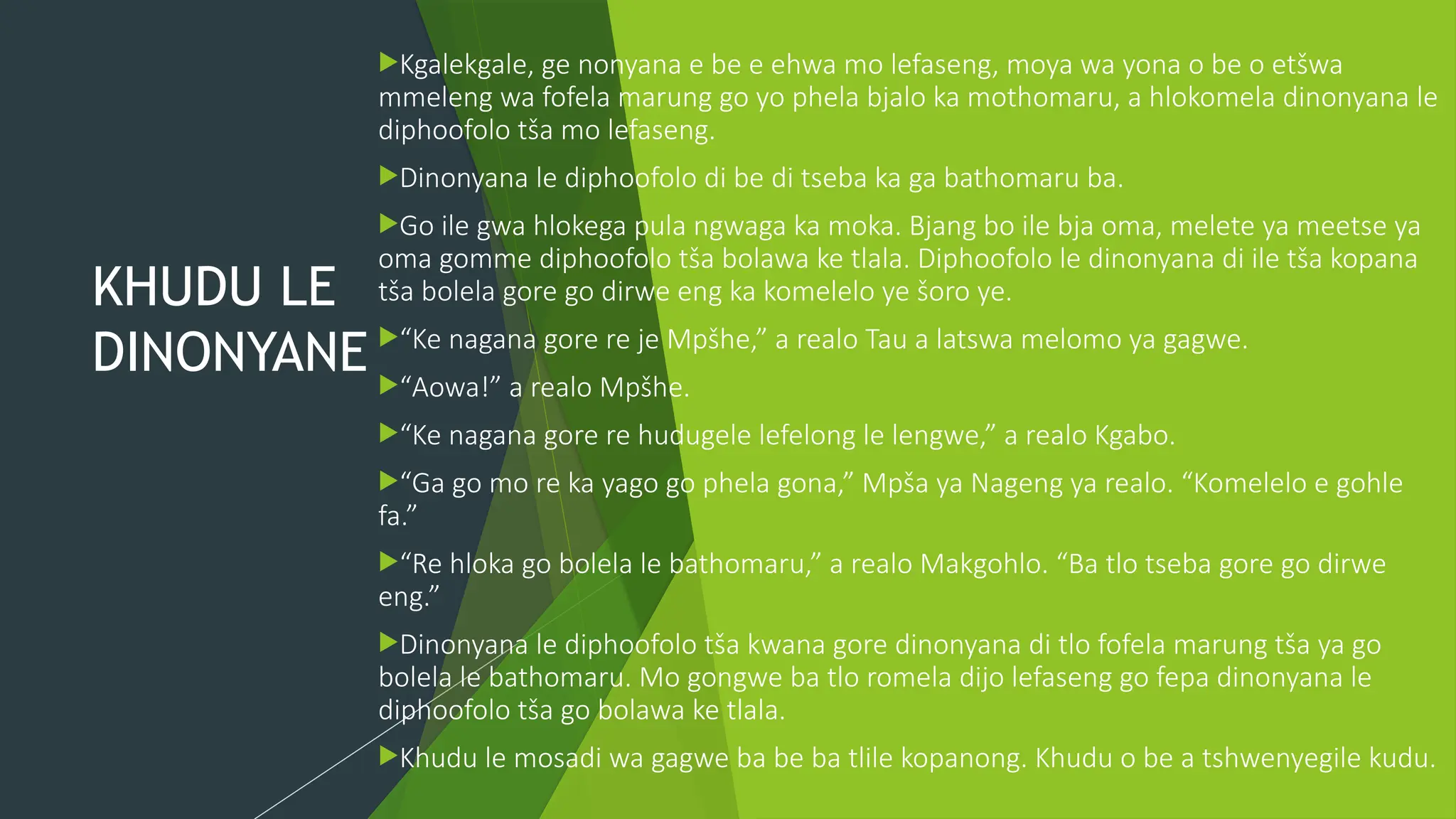 AFT 220 Nonwane ya Tsholo ka ga sehlopha sa Tlhokwana | PPTX
