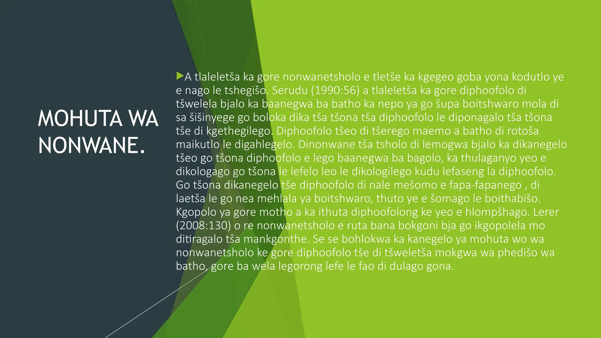 AFT 220 Nonwane ya Tsholo ka ga sehlopha sa Tlhokwana | PPTX