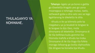 AFT 220 Nonwane ya Tsholo ka ga sehlopha sa Tlhokwana | PPTX