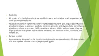 PEG, Pharmaceutical Product Development sem8 | PPTX