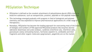 PEG, Pharmaceutical Product Development sem8 | PPTX