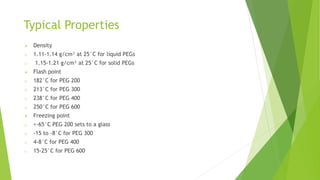 PEG, Pharmaceutical Product Development sem8 | PPTX