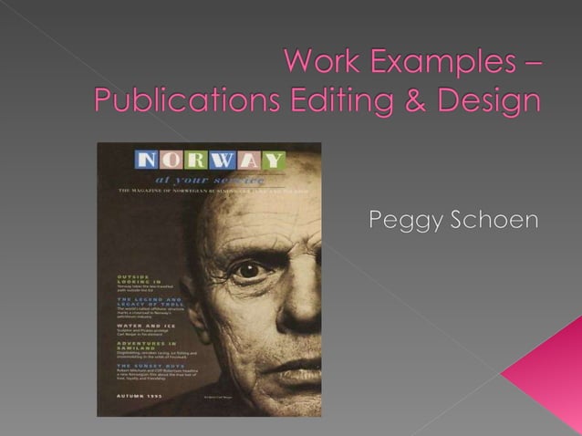 Peg Schoen Work Examples X | PPT