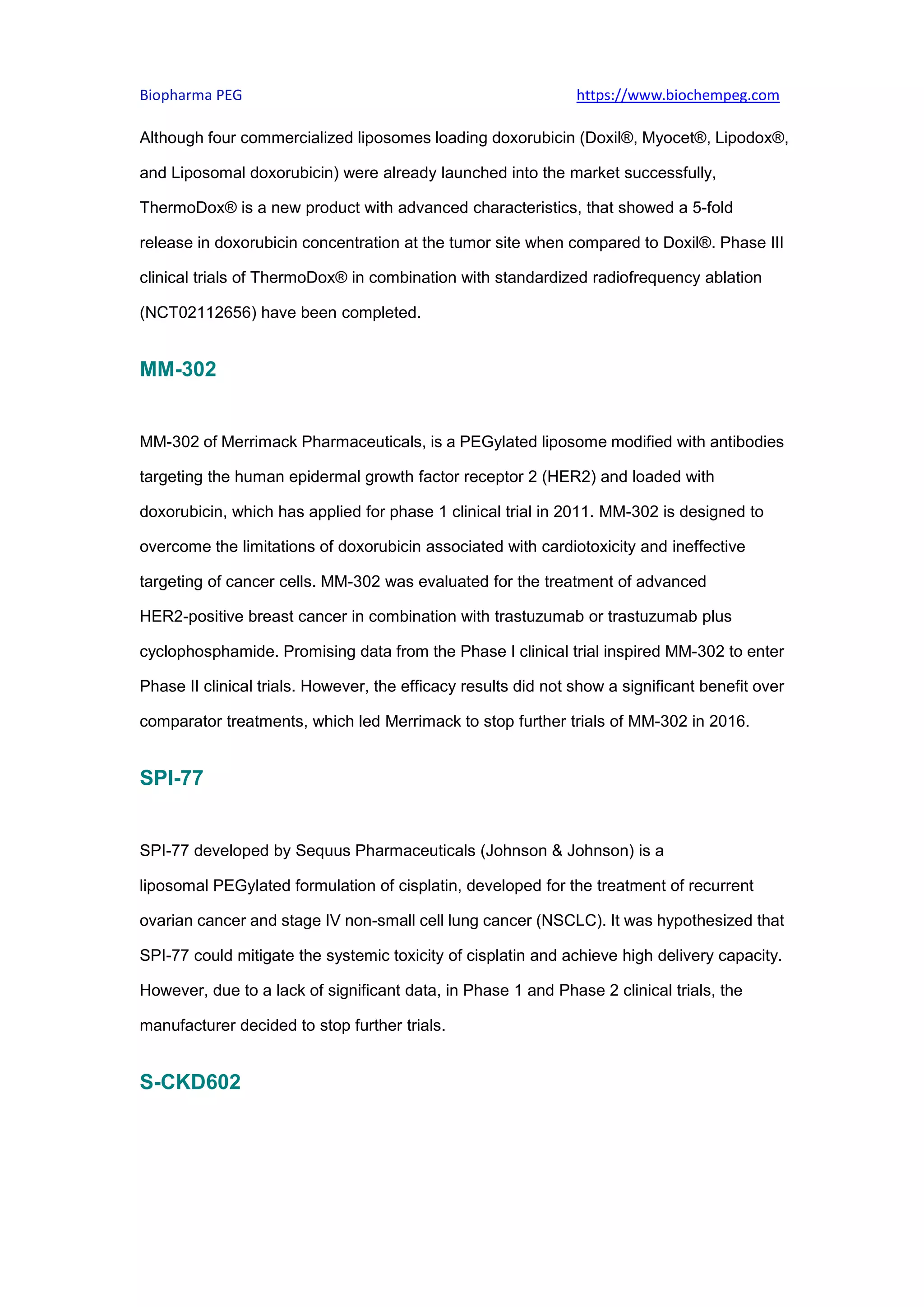 PEGylated Liposomes in the Clinic and Clinical Trials.pdf