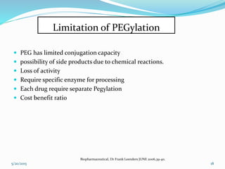 Pegylation of protiens drugs | PPTX