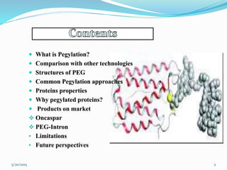 Pegylation of protiens drugs | PPTX