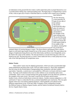 Track And Field Events Diagram