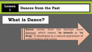 PE & HEALTH- MOUDLE 1- THE DANCE INTRODUCTION.pptx