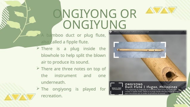 Traditional Ifugao Instrument: Gandingan | PPT