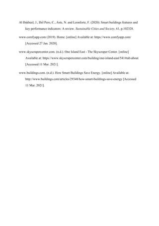 Smart Building Technical Report with Case Study | PDF