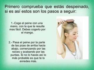 Instrucciones para peinarse | PPT