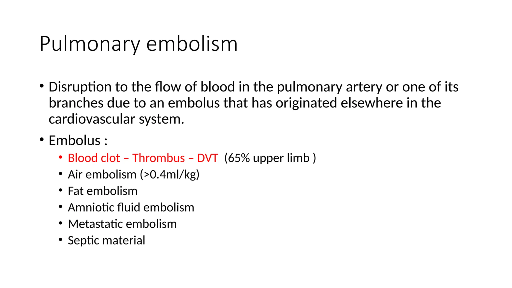 Pulmonary Embolism in children done by a Postgraduate student | PPTX