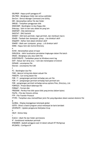 perintah perintah dasar CMD | DOCX