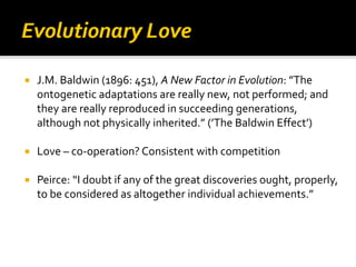 Peirce, Evolutionary Love, 1893 | PPT