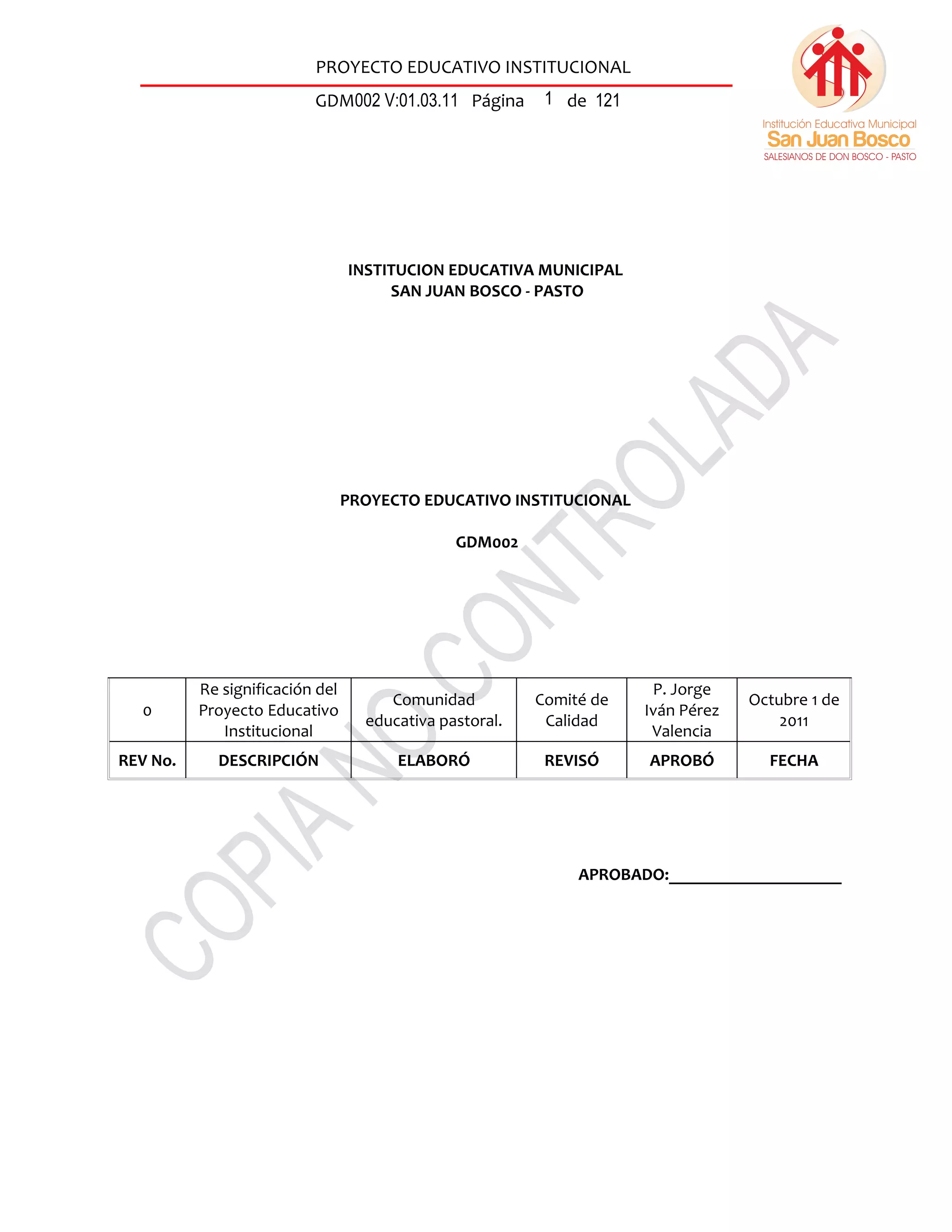 Pei san juanbosco pasto sin anexos | PDF