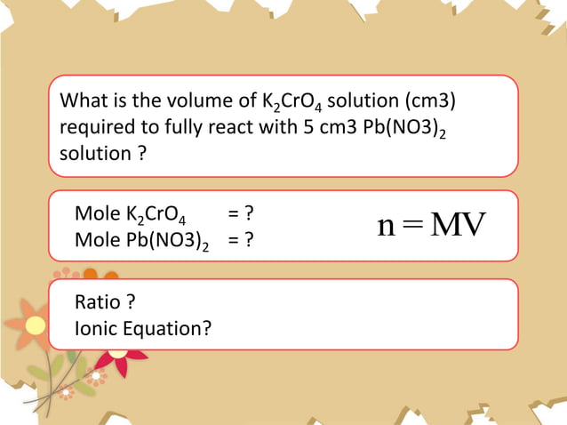 Experiment Construct Ionic Equations Through Continuous Variation Method | PPT