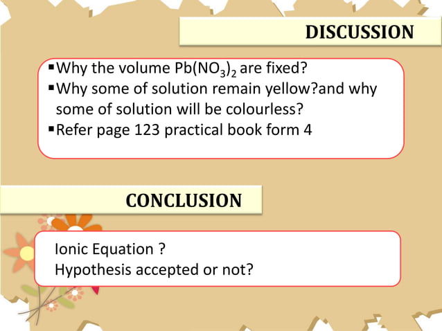 Experiment Construct Ionic Equations Through Continuous Variation Method | PPT