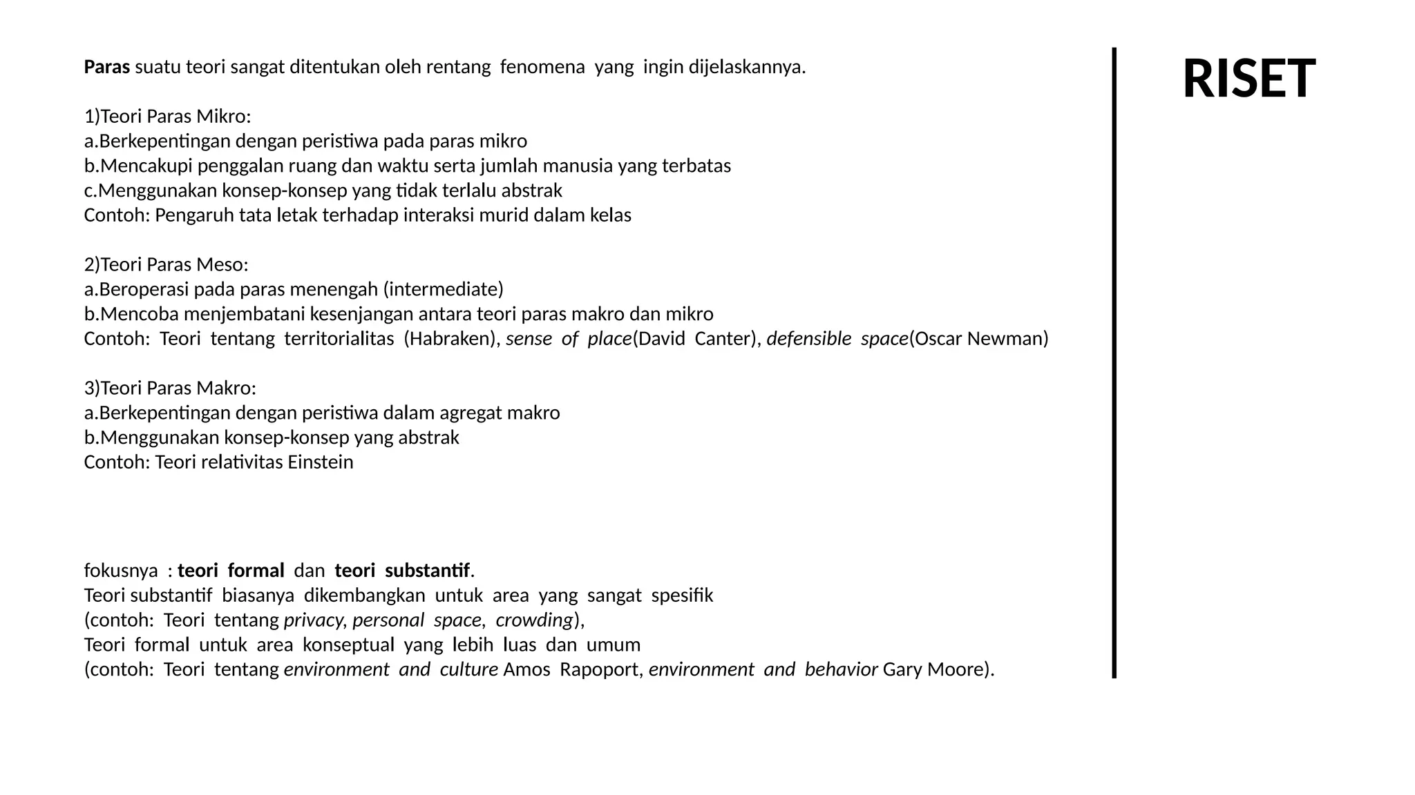 dasar-dasar teori arsitektur sebagai perancangan dan penelitian | PPTX