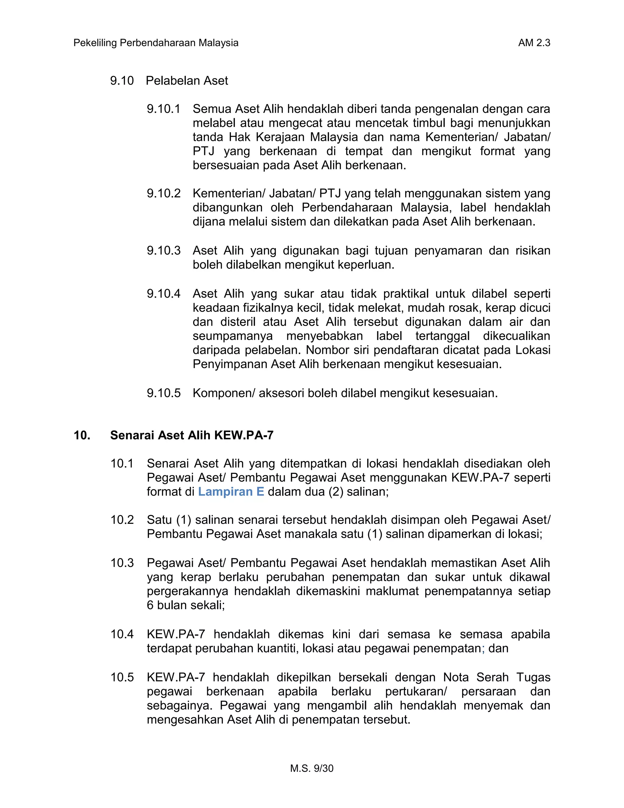 Pekeliling 1 pp 2018 (modal & inventori) | PDF