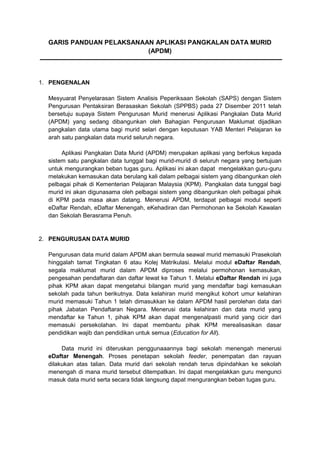 Pekeliling apdm 2013 | PDF