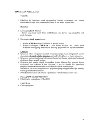 Pekeliling cuti bil 2 tahun 2009 | PDF