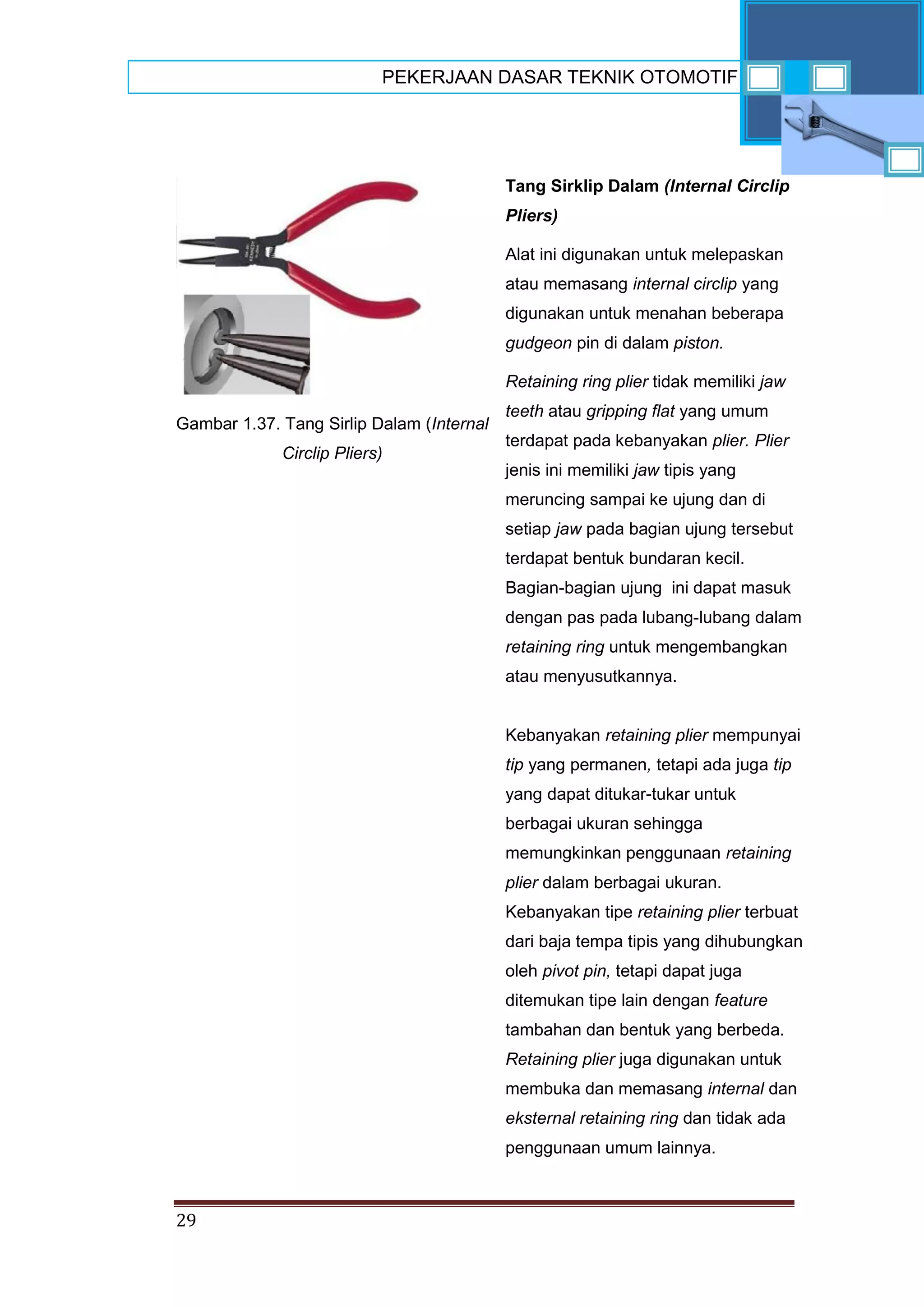 Pekerjaan dasar teknik otomotif | PDF