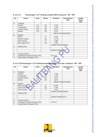 Pekerjaan dinding | PDF