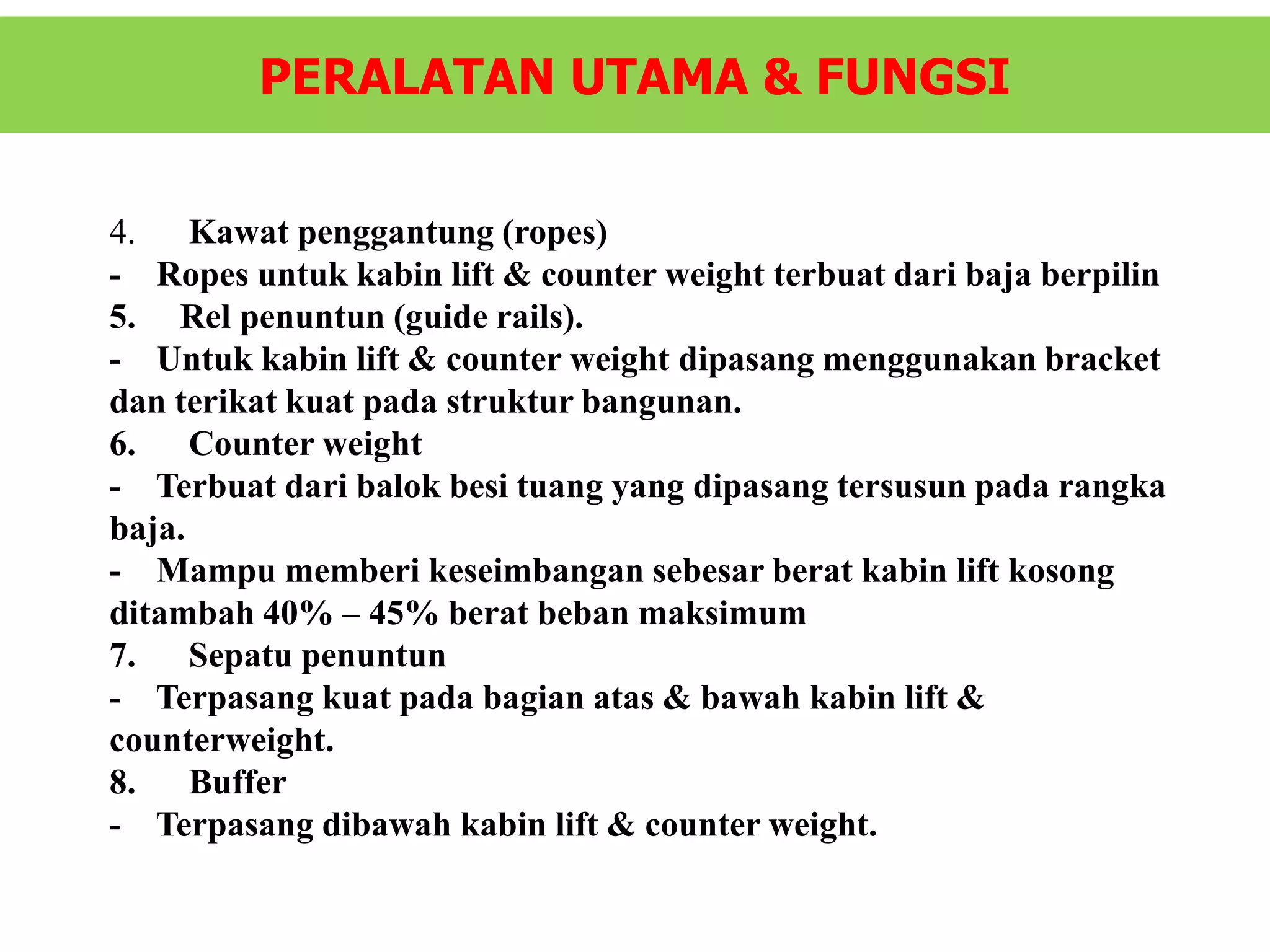 Pekerjaan lift | PPT
