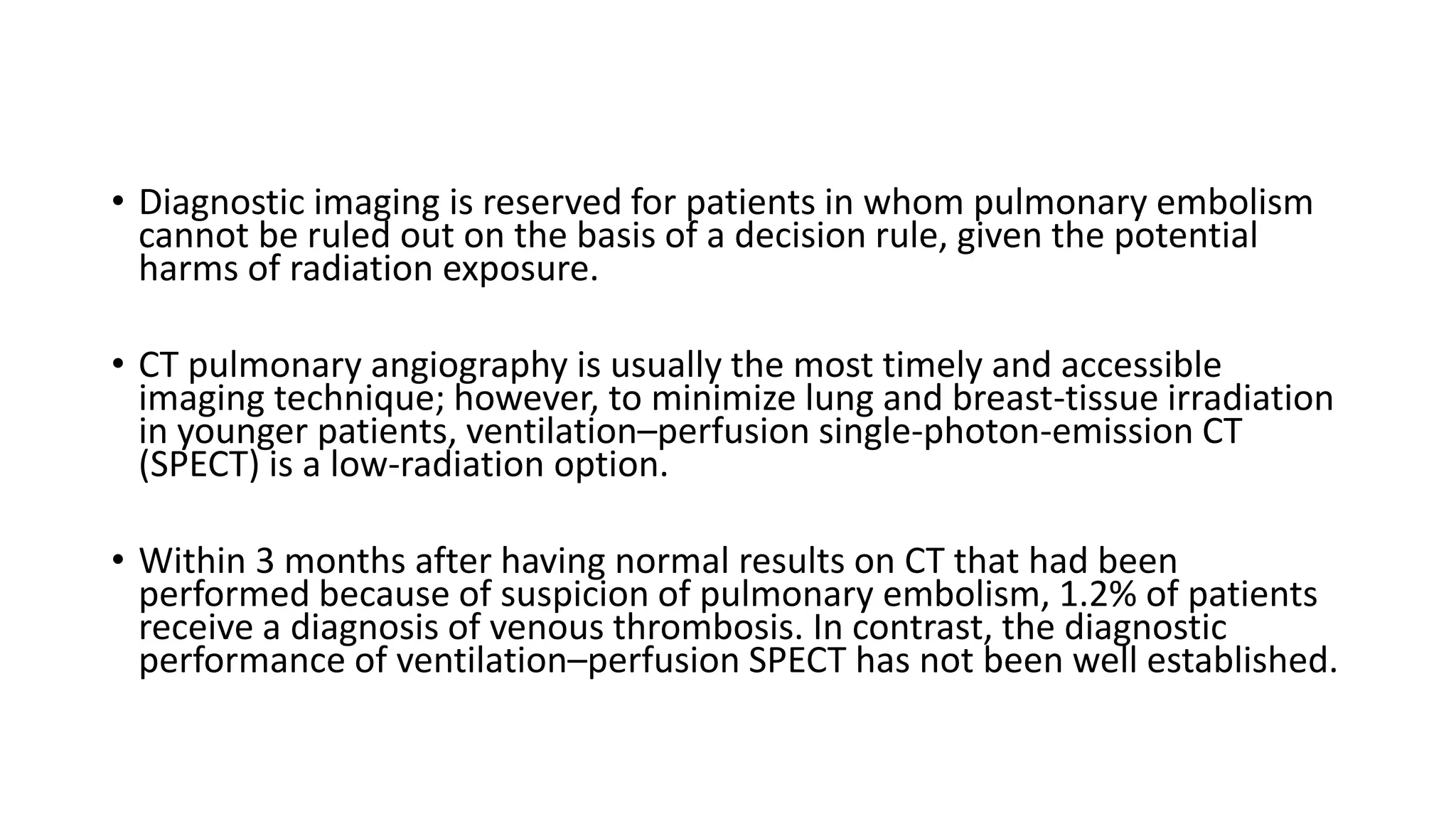 Triaging patients with suspected pulmonary embolism | PPTX