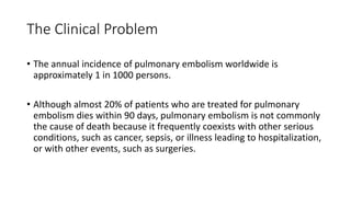 Triaging patients with suspected pulmonary embolism | PPTX