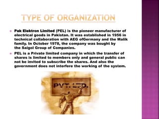 Strategic Managment at PEL | PPTX